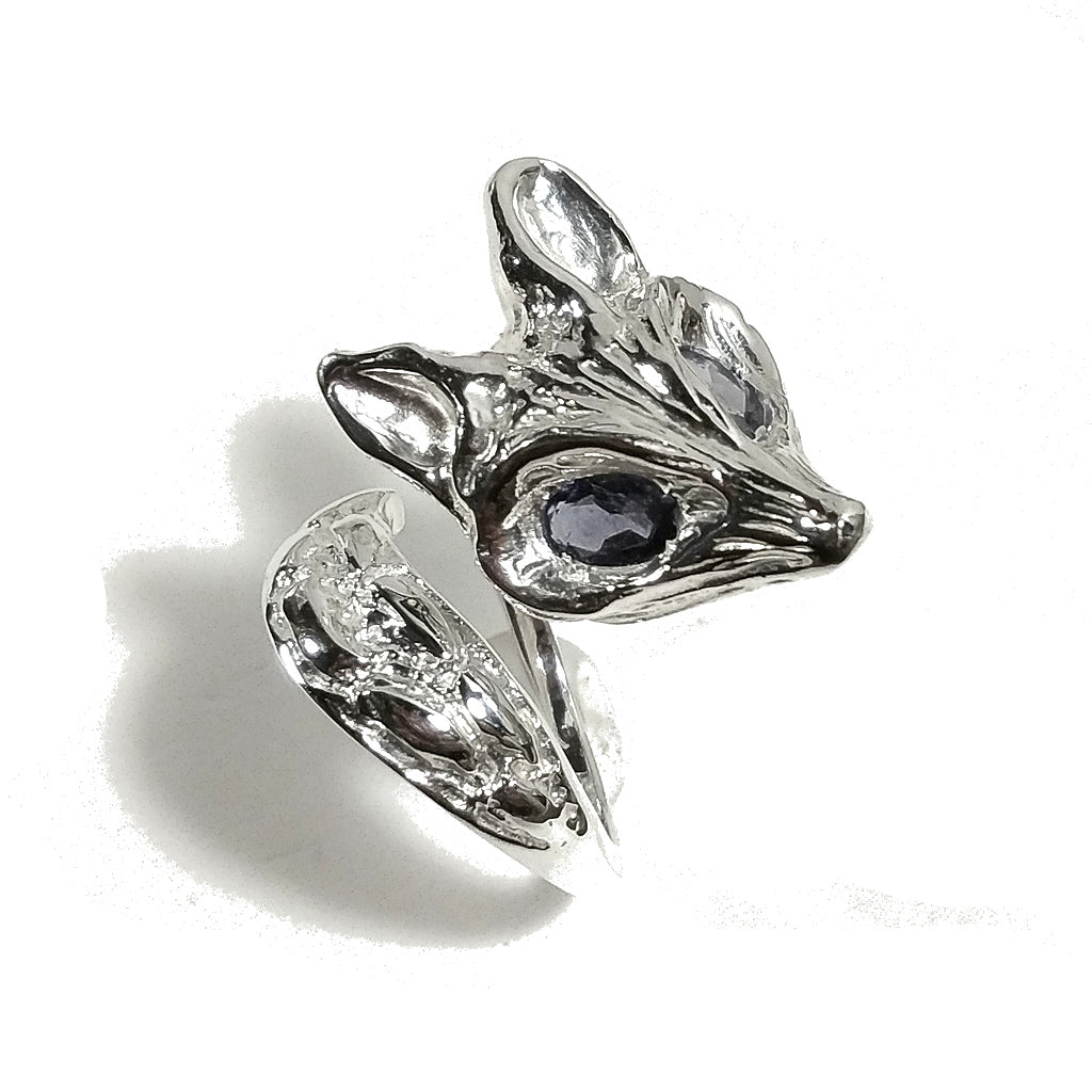 Anello FOX in argento 925 a forma di una VOLPE con pietra | argento ar